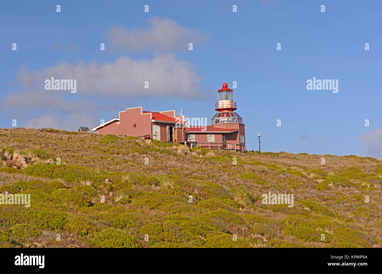 Lighthouse on a Remote Island Stock Photo - Alamy
