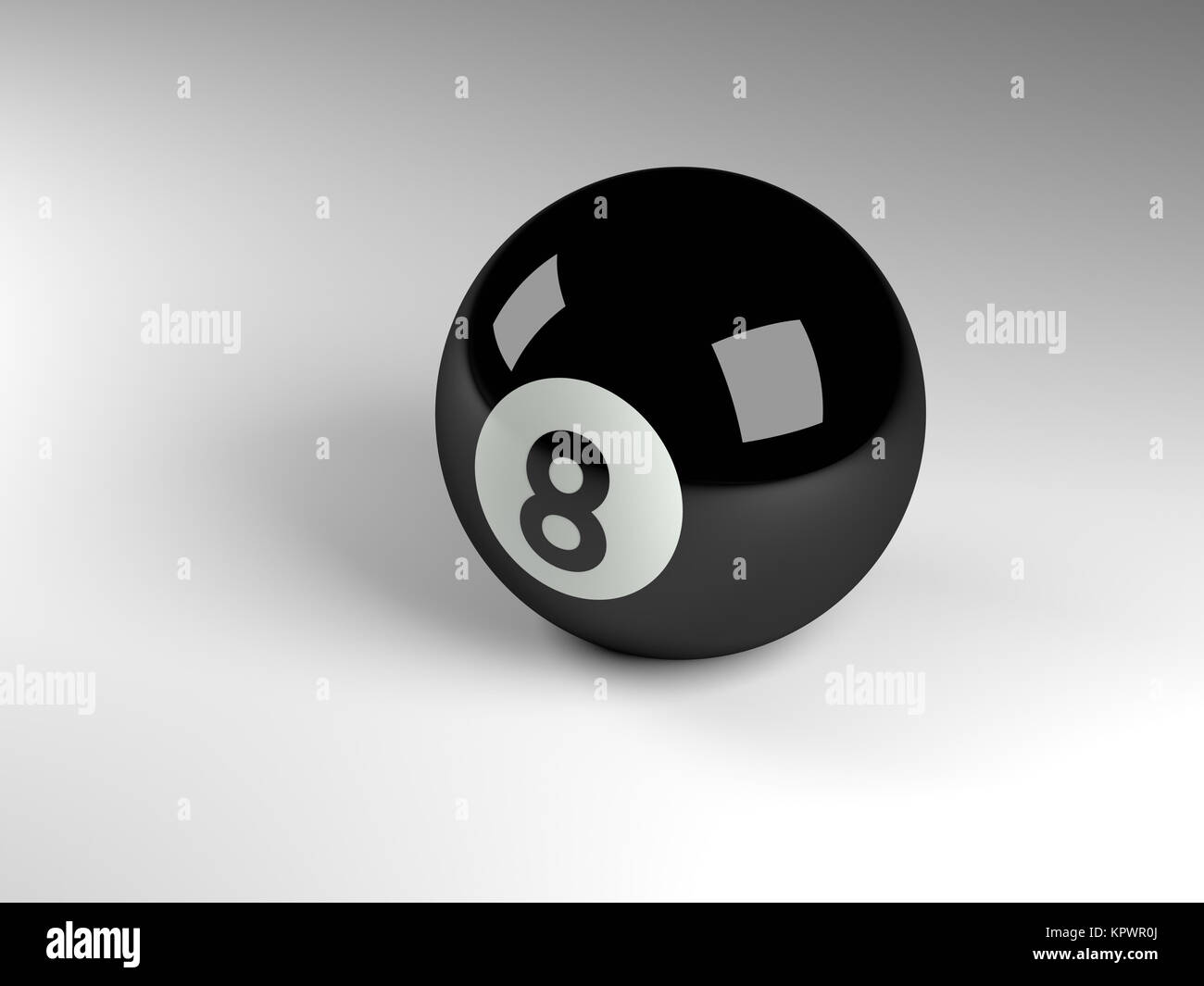 Eight ball 3d render Stock Photo - Alamy