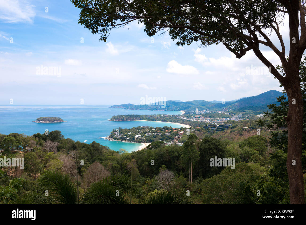 Kata and Karon Viewpoint in Phuket island Stock Photo - Alamy