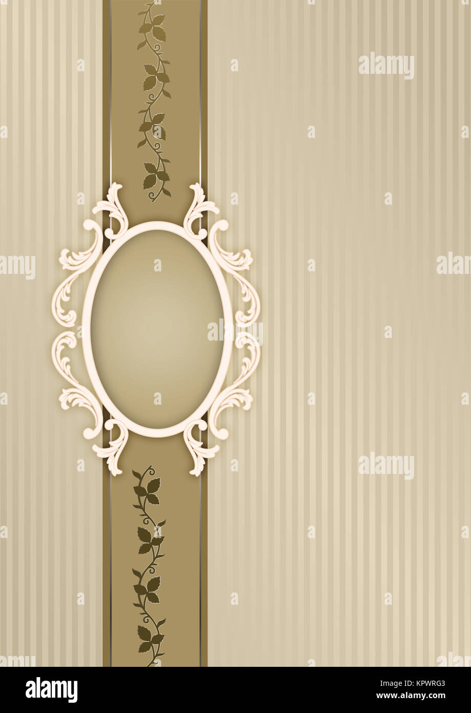Vintage background with old-fashioned patterns and decorative frame for ...