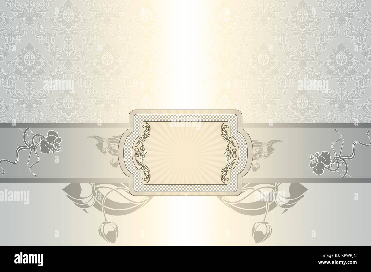 Decorative background with floral patterns and frame for the design ...