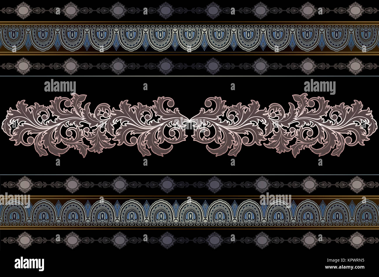 Background with decorative old-fashioned patterns and ornament Stock ...