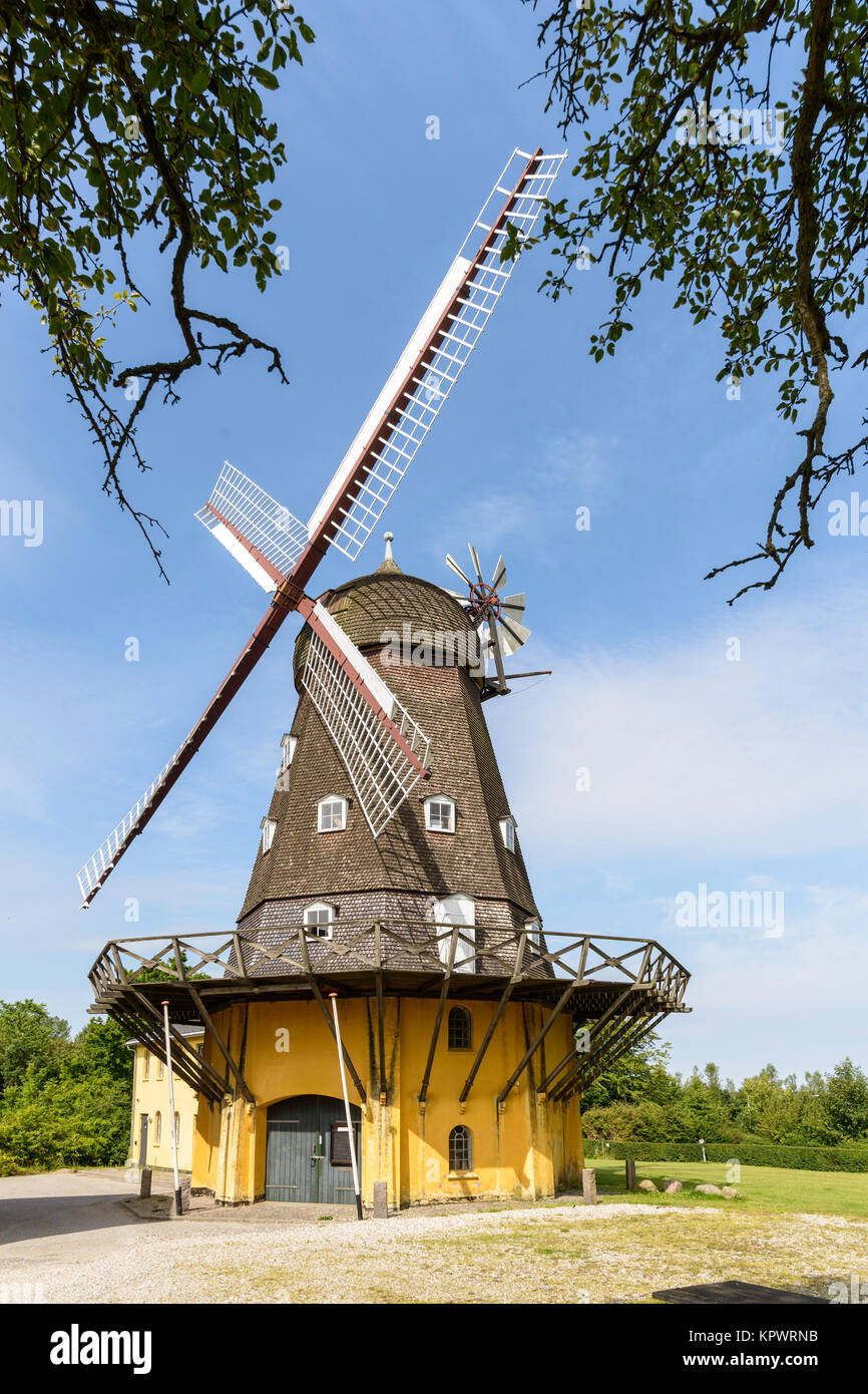 Wind mill in Denmark a sunny summer day Stock Photo - Alamy