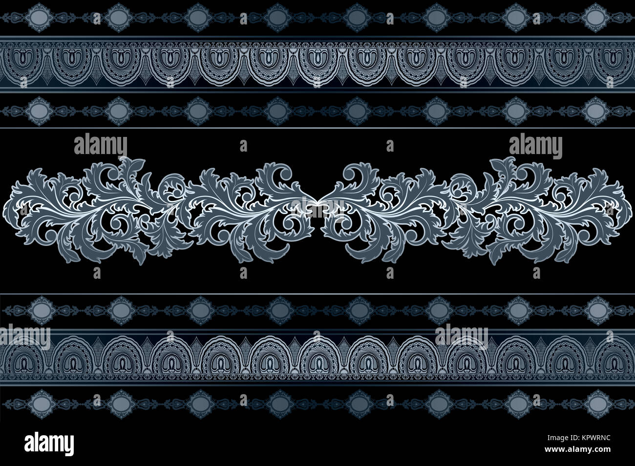 Background with decorative old-fashioned patterns and ornament Stock ...