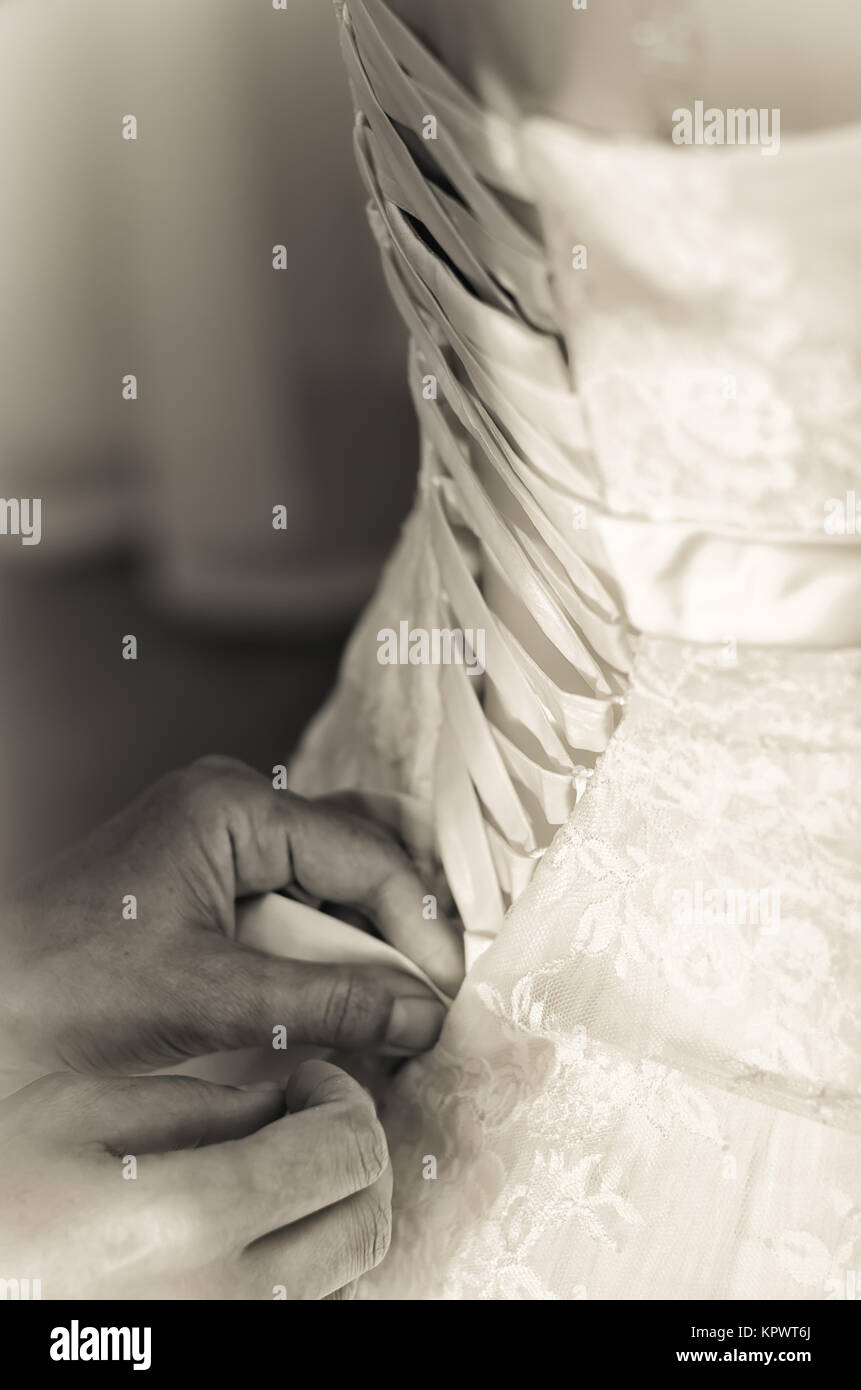 Bride preparing for the wedding Stock Photo - Alamy