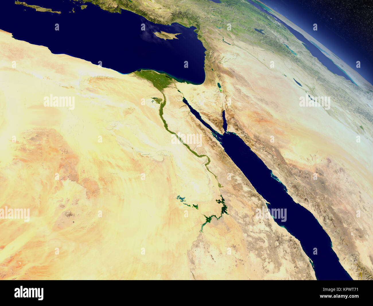 Egypt from space Stock Photo - Alamy