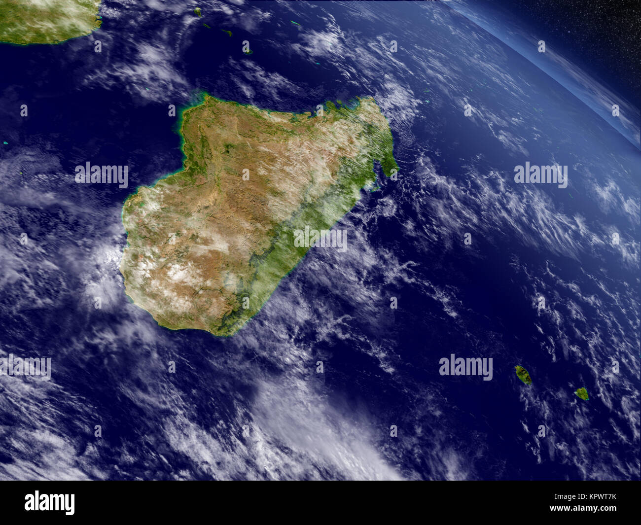 Madagascar from space Stock Photo - Alamy