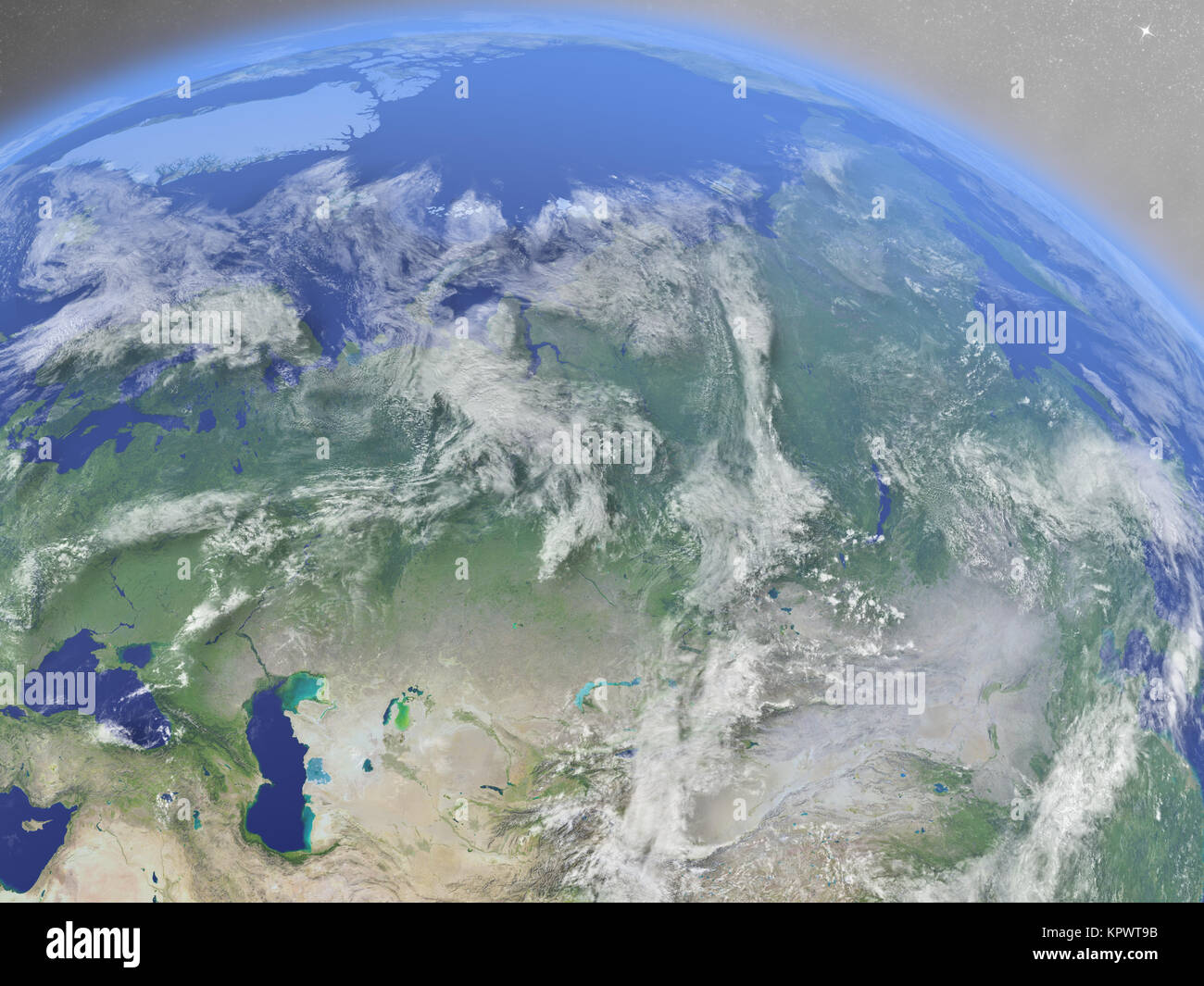 Russia satellite map hi-res stock photography and images - Alamy