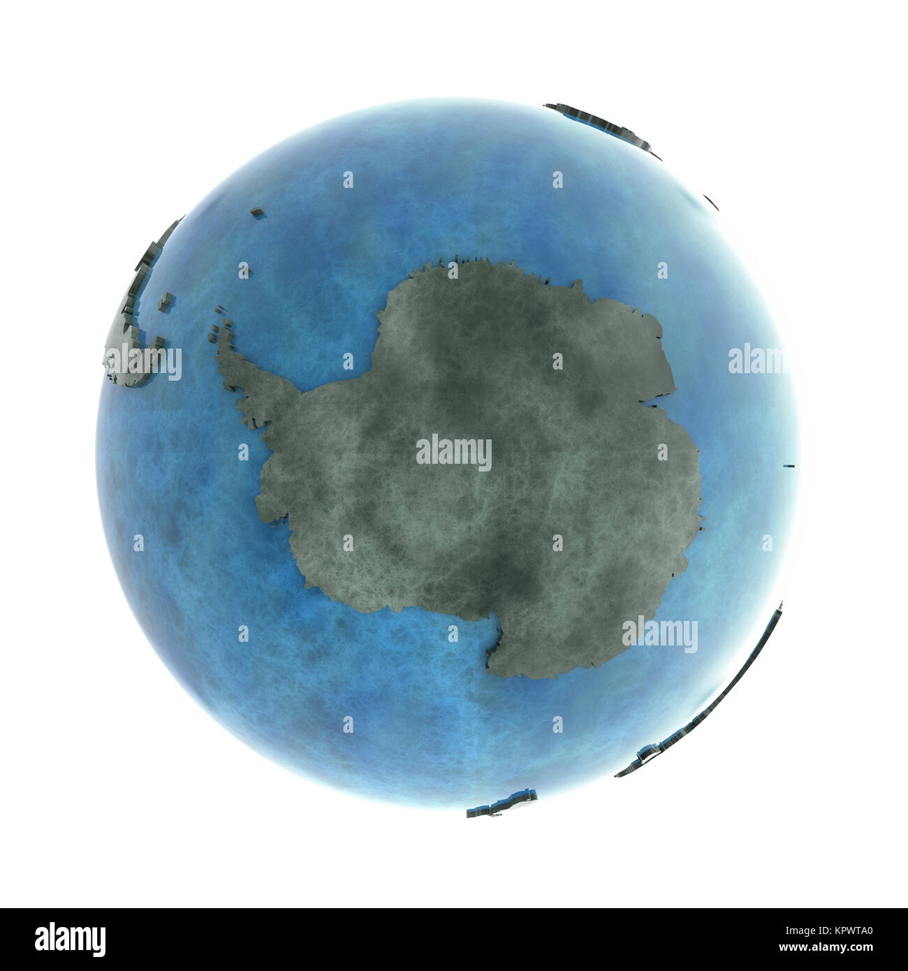 Antarctica on marble planet Earth Stock Photo - Alamy
