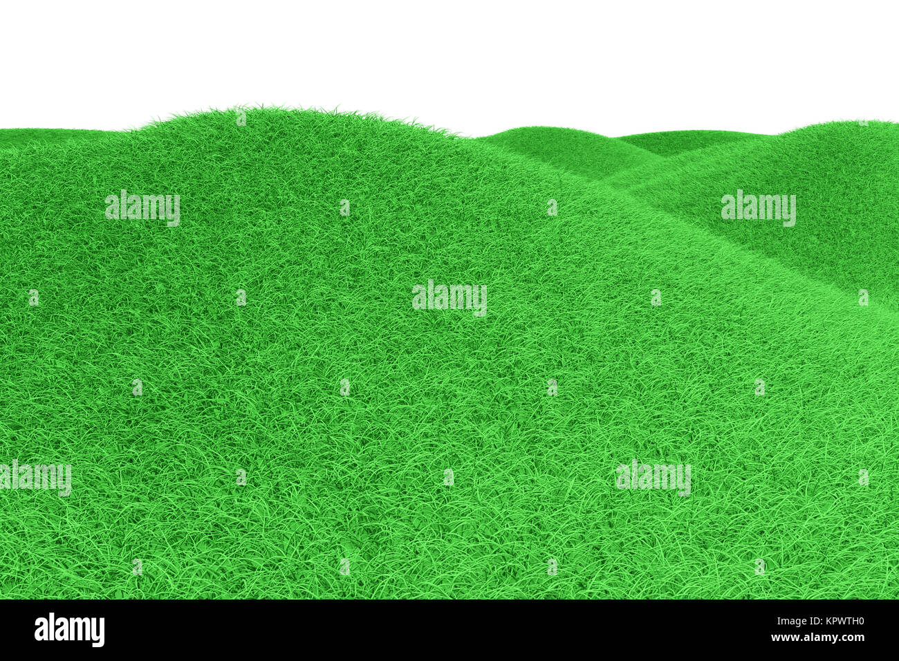 Green Hills. 3D rendered Illustration. Isolated on white Stock Photo ...
