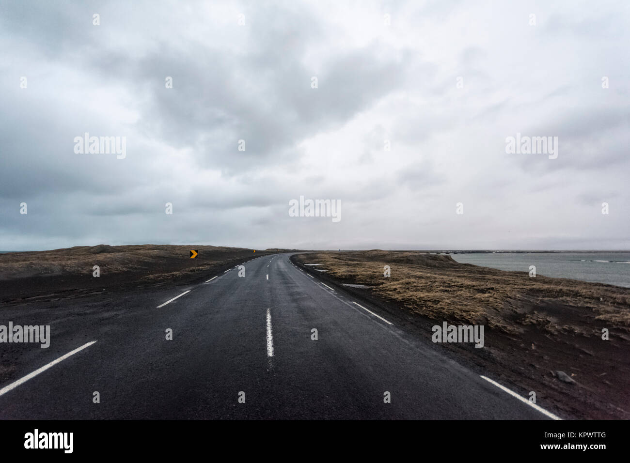 Remote Highway in Iceland Stock Photo - Alamy