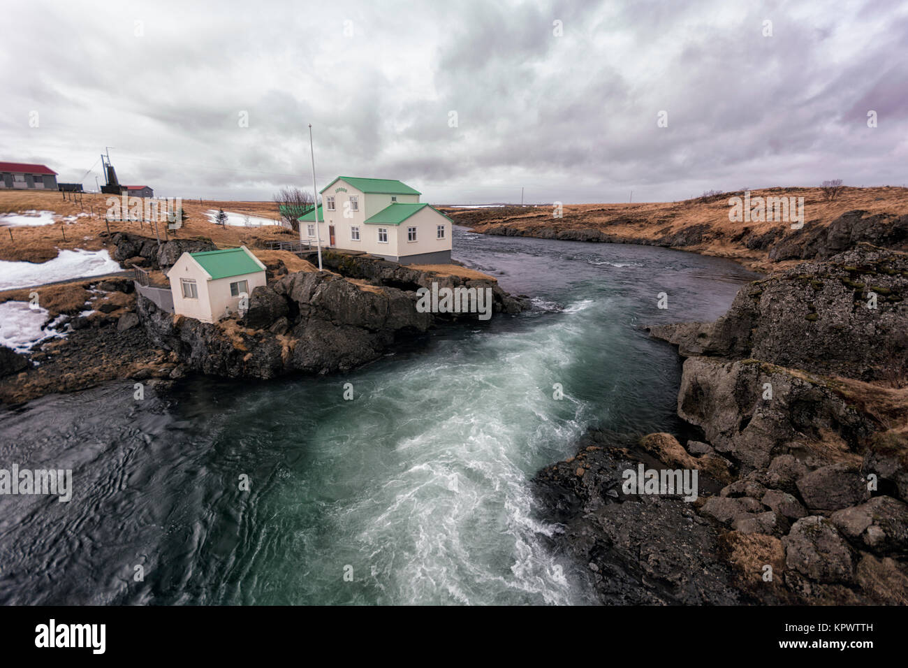 Small village in Iceland Stock Photo - Alamy