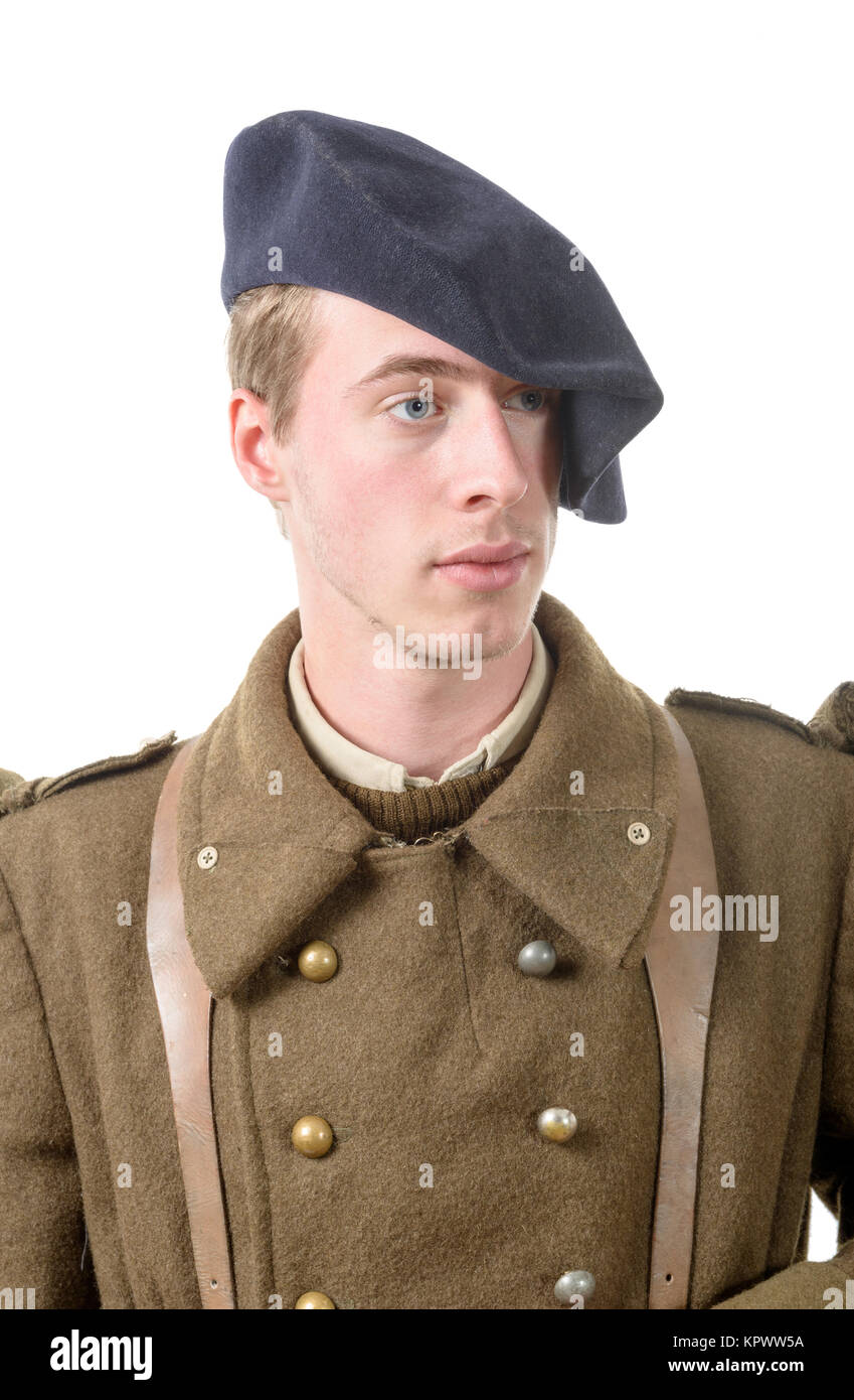 portrait of a young French soldier in 1940 Stock Photo - Alamy