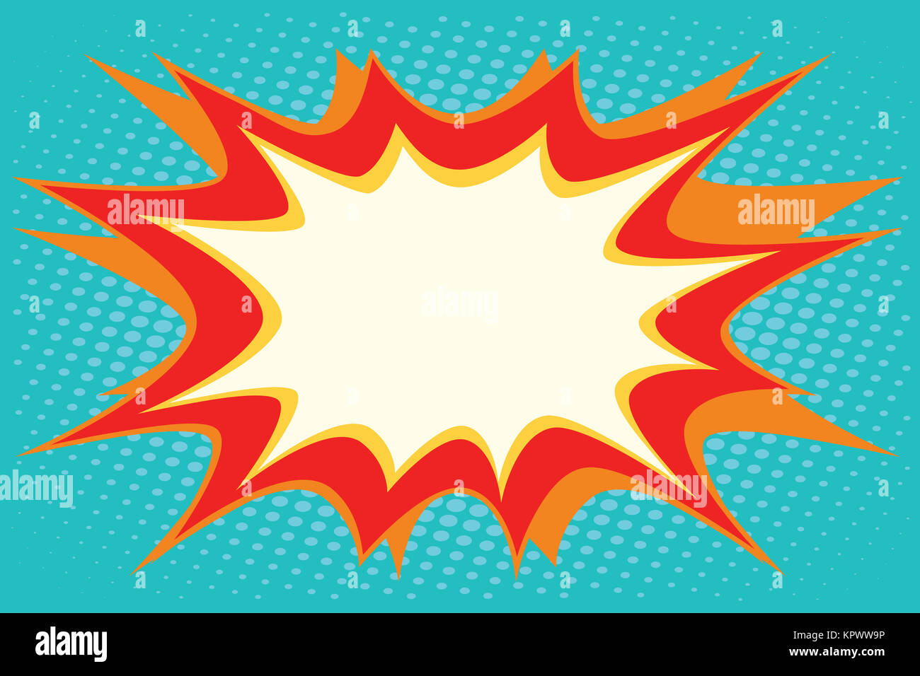 Comic book explosion bubble dynamic Stock Photo - Alamy