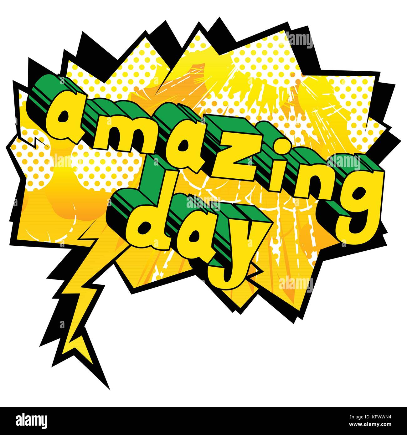 Amazing Day - Comic book style word on abstract background Stock Vector ...