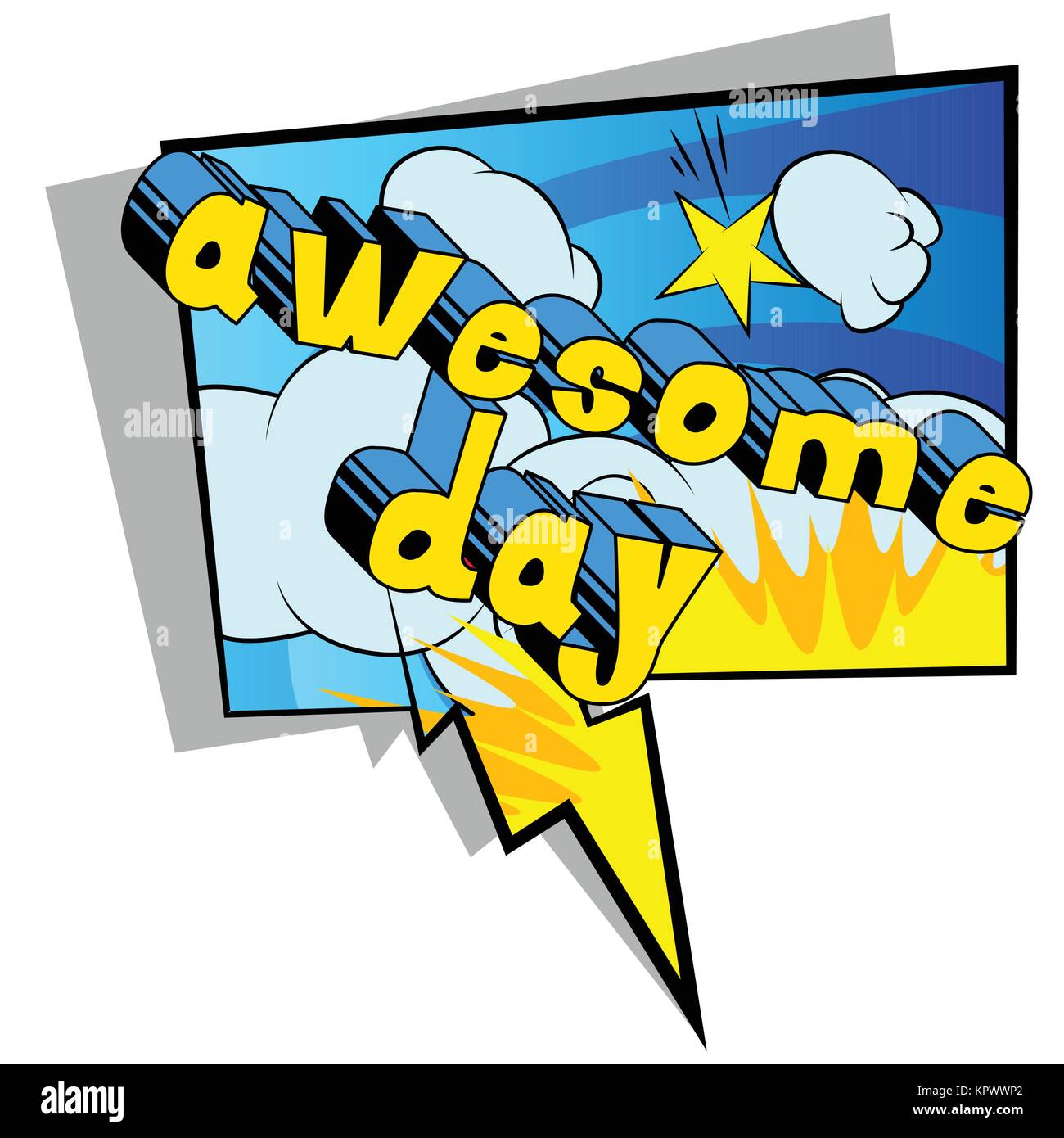 Awesome Day - Comic book style word on abstract background Stock Vector ...