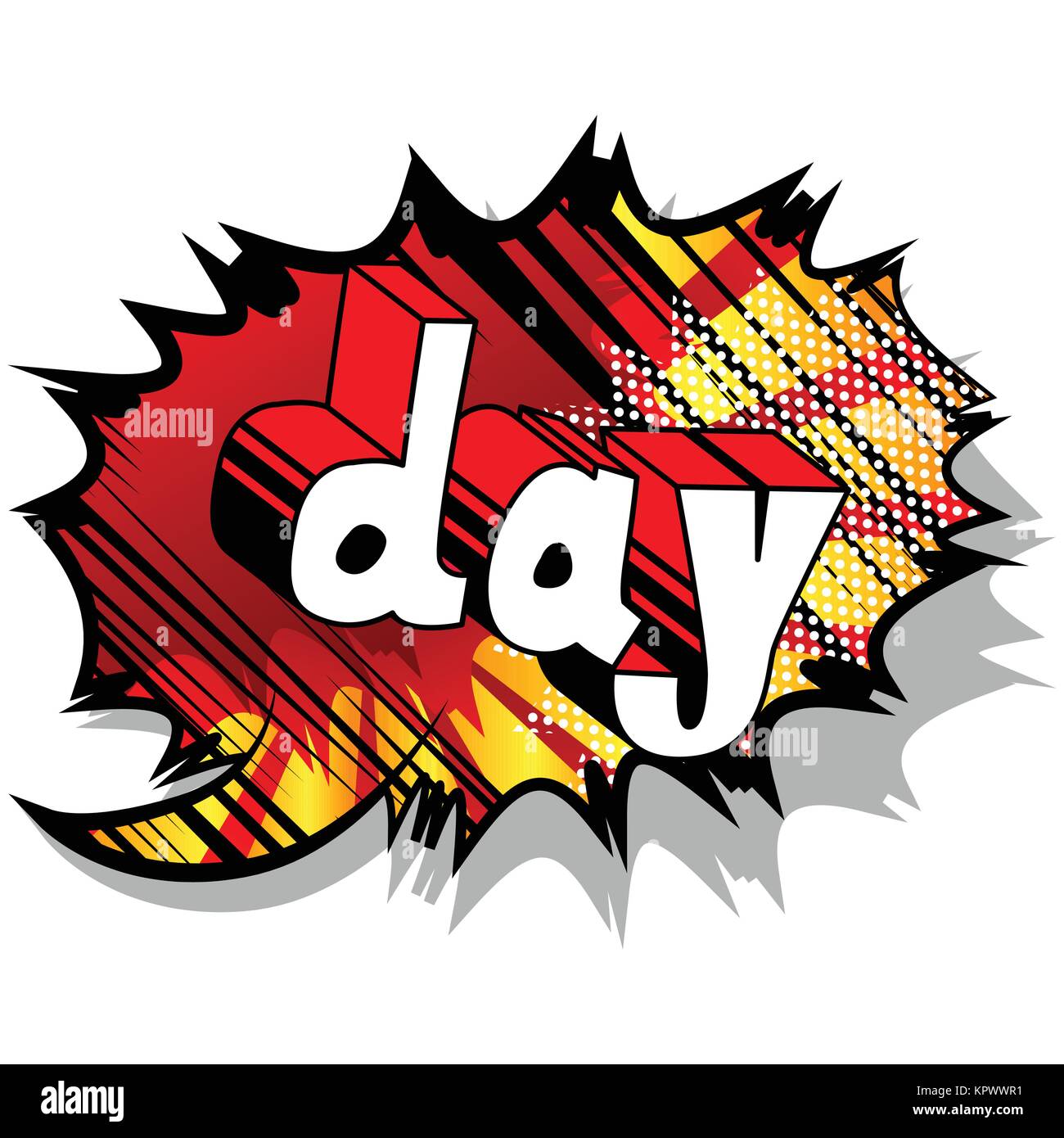 Day - Comic book style word on abstract background Stock Vector Image ...