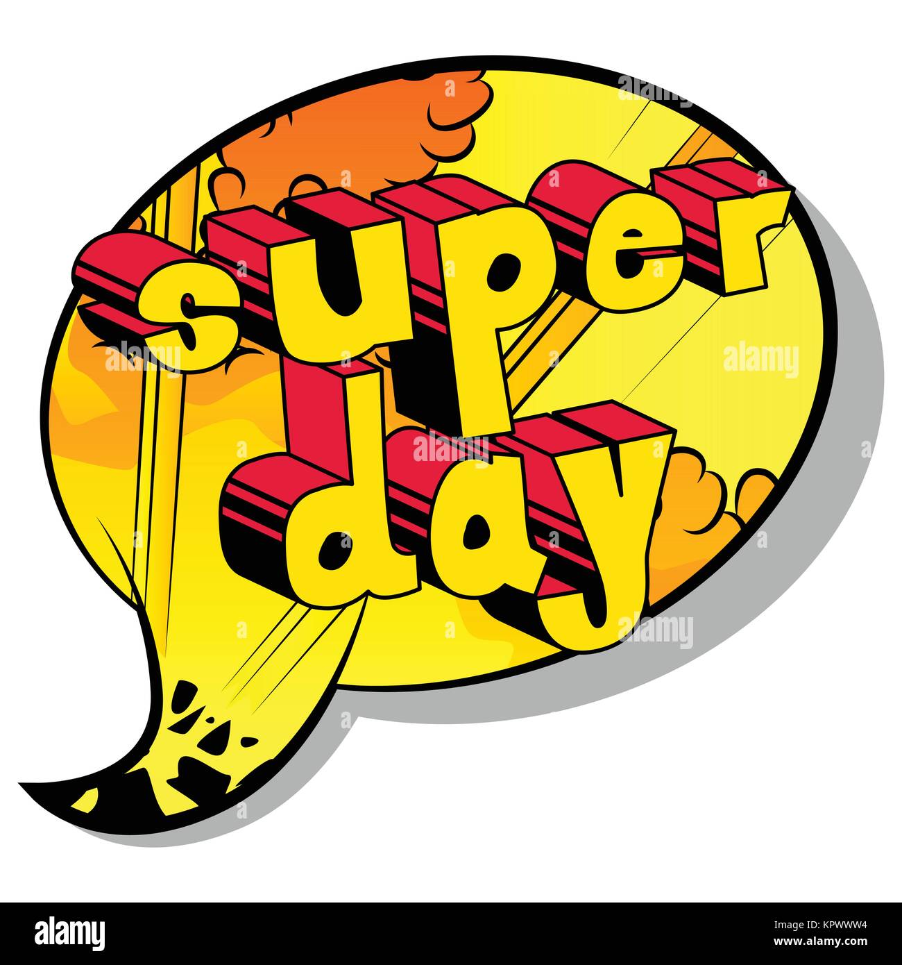 Super Day - Comic book style word on abstract background Stock Vector ...