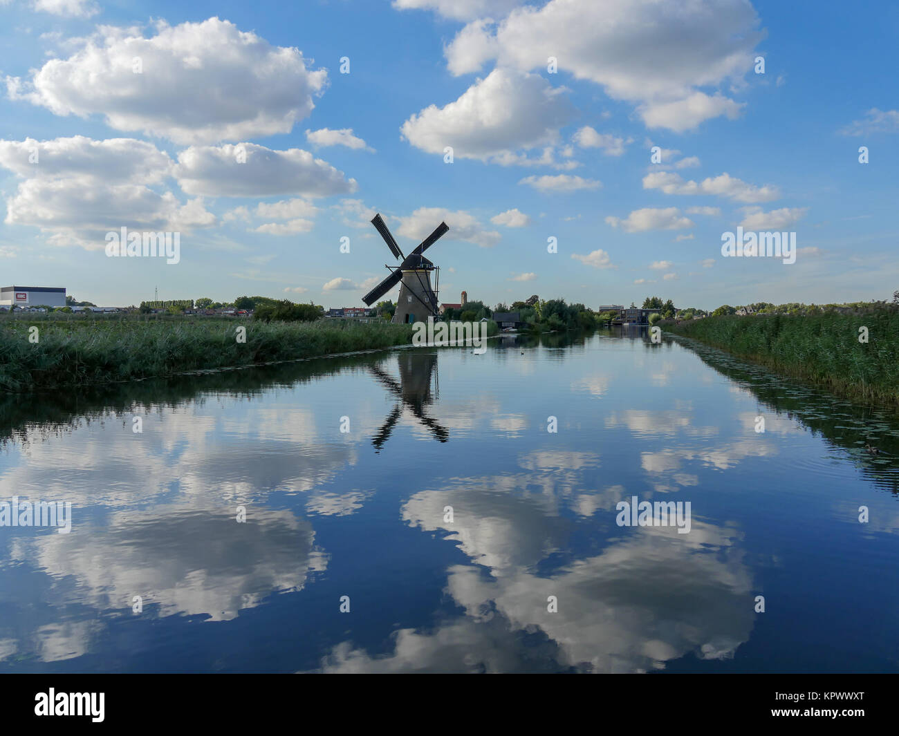 Old Dutch Windmill, In the Netherlands the stationary position of the ...