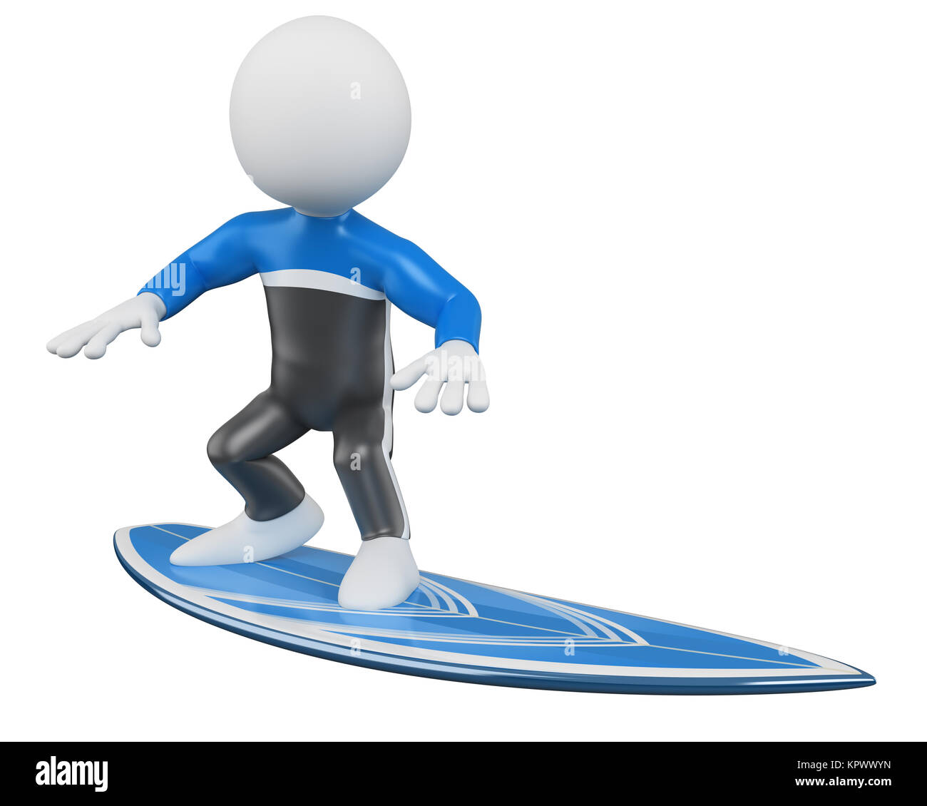 3D Surfer - Surfing Stock Photo - Alamy