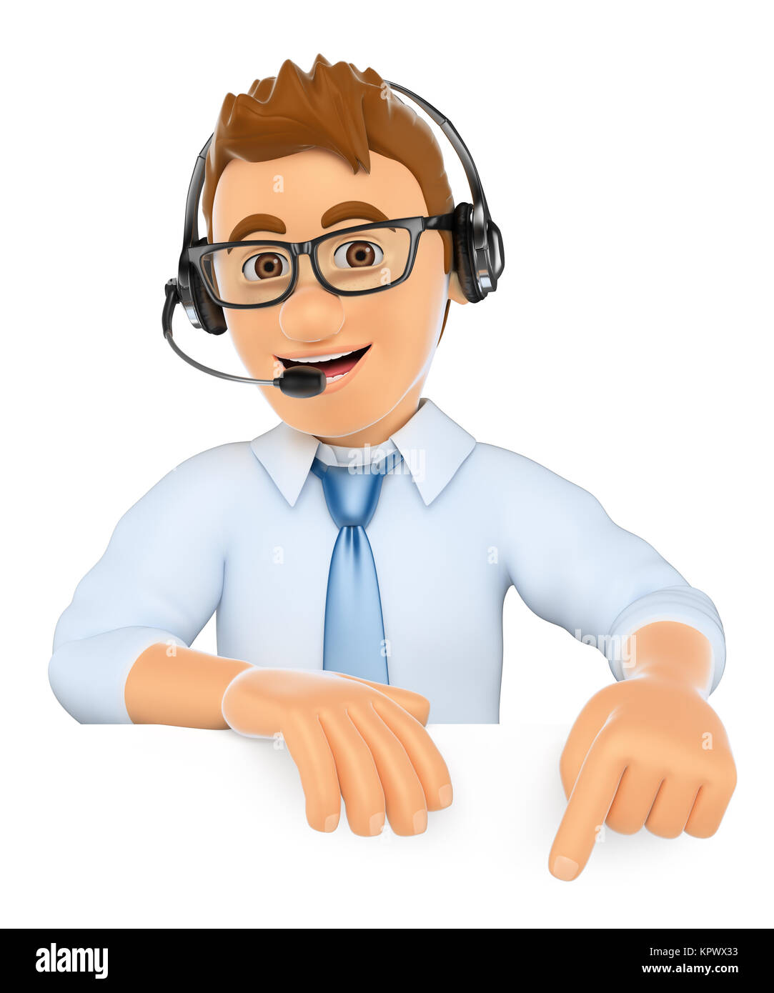 Call center agent character Cut Out Stock Images & Pictures - Alamy
