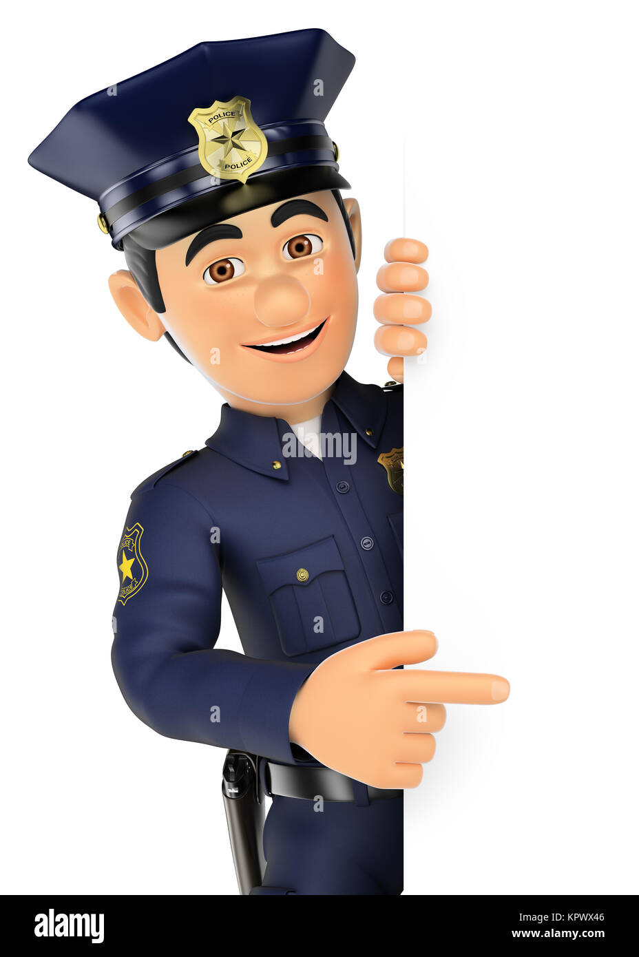 Police officer pointing finger hi-res stock photography and images - Alamy