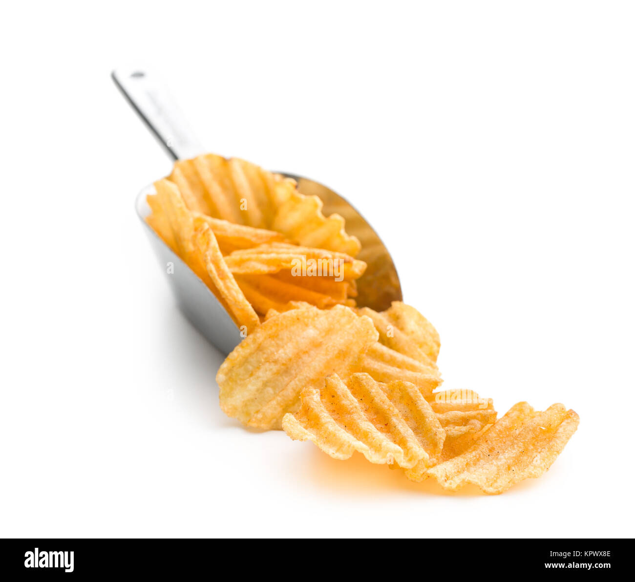 Crinkle cut potato chips Stock Photo - Alamy