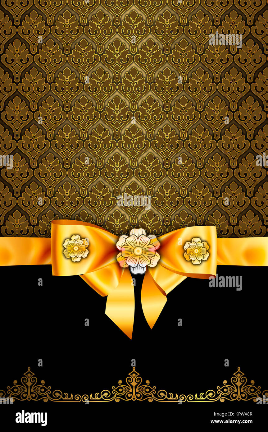 Gold vintage background with old-fashioned patterns, ornament and ...