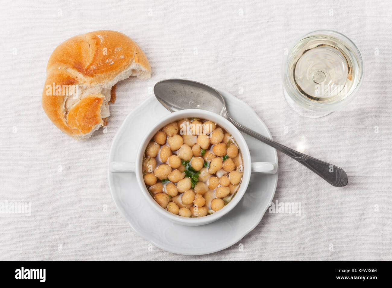 fresh soup with soup pearls Stock Photo - Alamy
