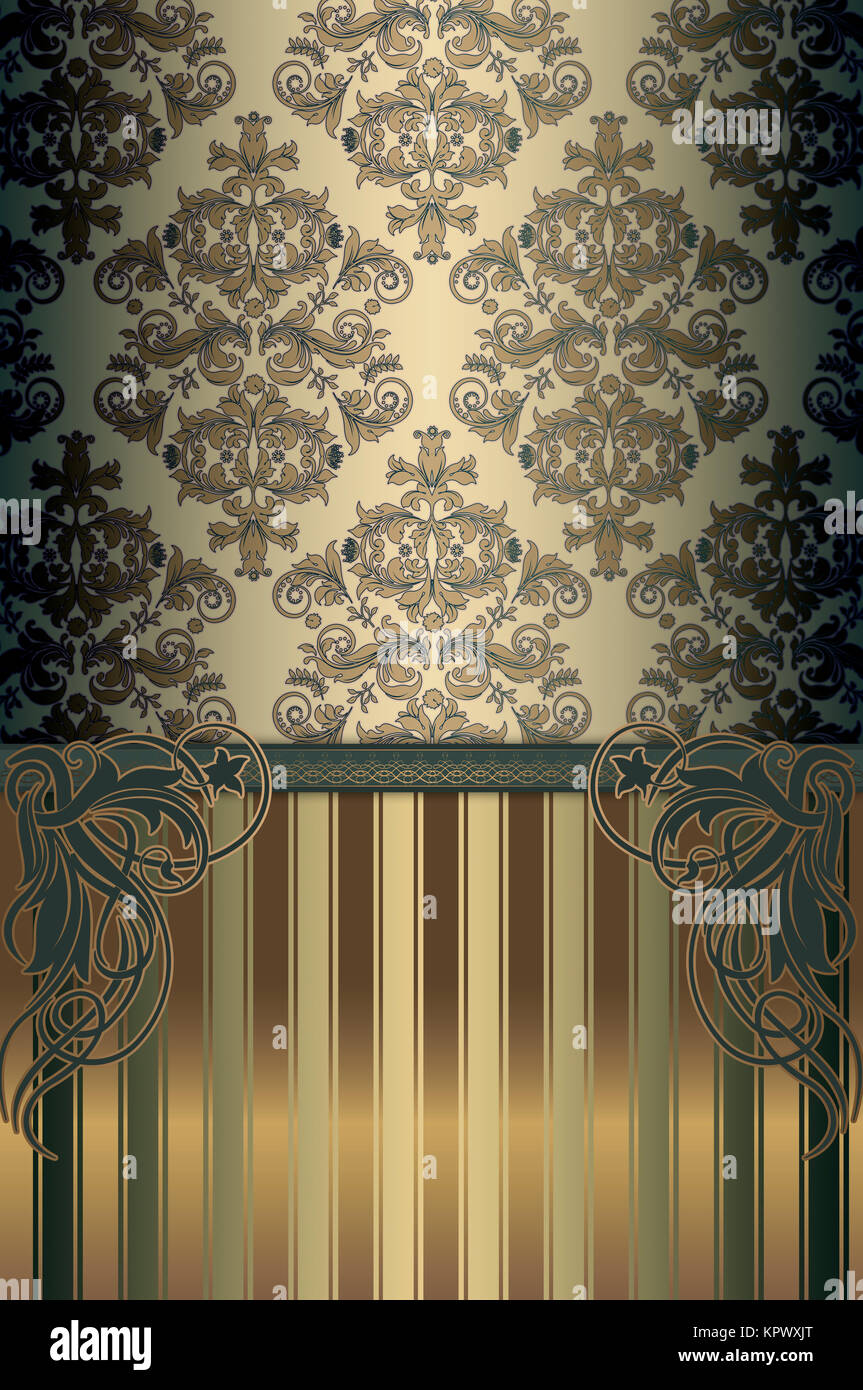 Vintage background with decorative old-fashioned patterns for the ...