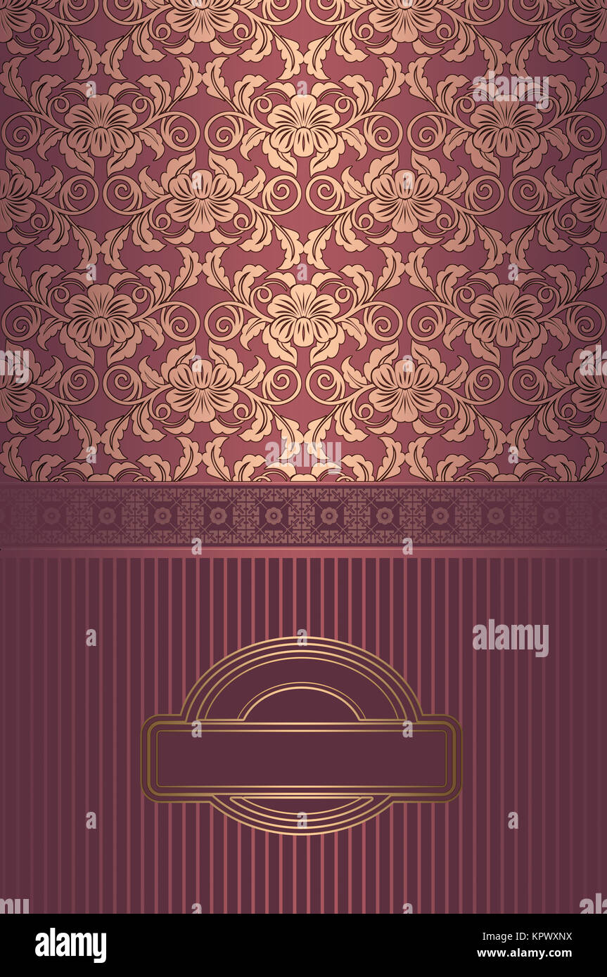 Decorative background with patterns and frame Stock Photo - Alamy