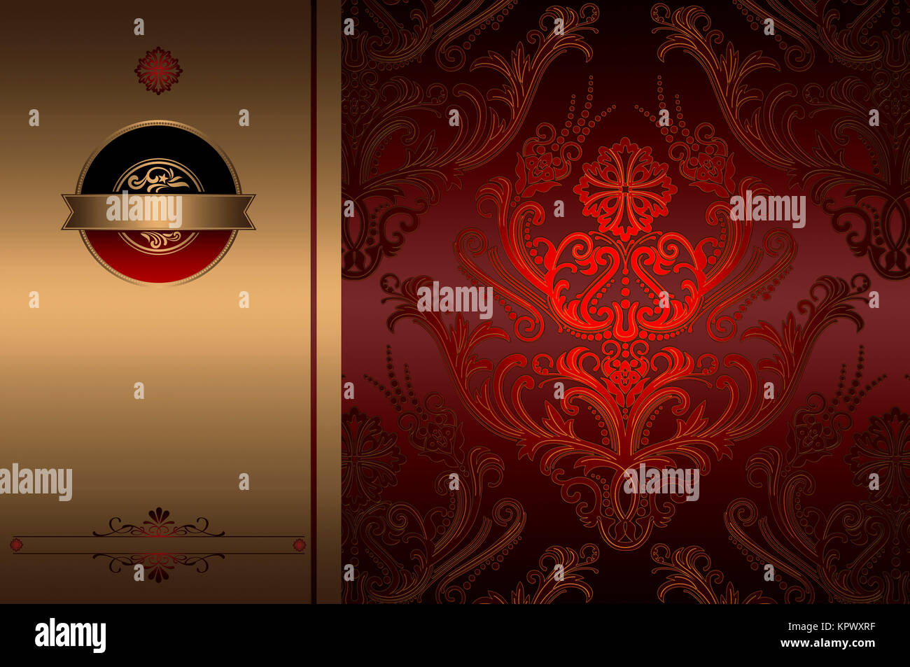 Decorative background with vintage ornament,frame and copy space for ...