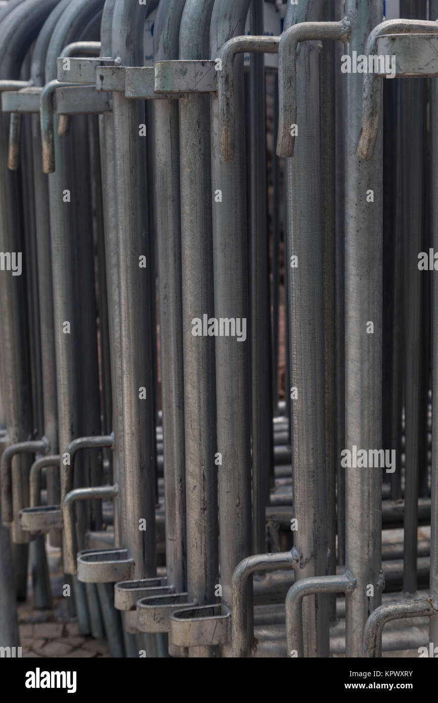 Crowd control metal barriers hi-res stock photography and images - Alamy