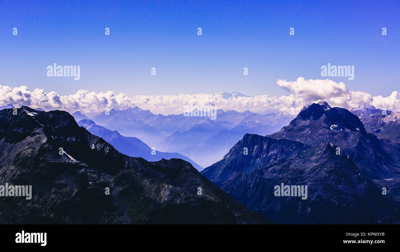 impressive mountain panorama swiss alps Stock Photo - Alamy