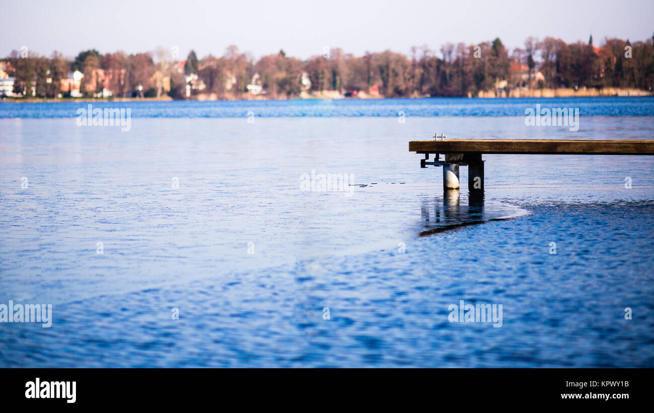 partially frozen lake Stock Photo - Alamy