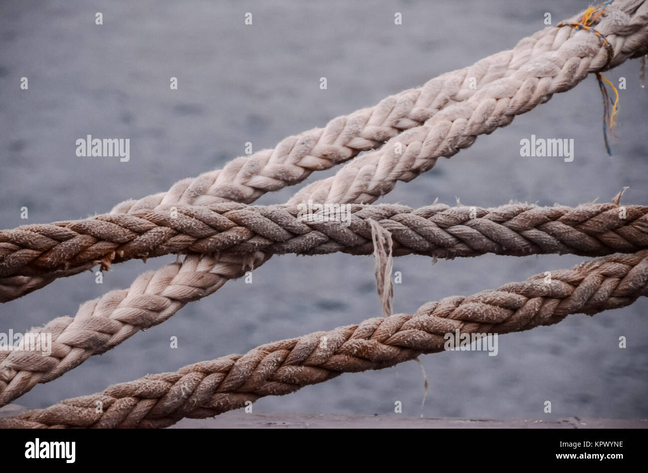 Picture of an Old Vintage Naval Rope Stock Photo - Alamy