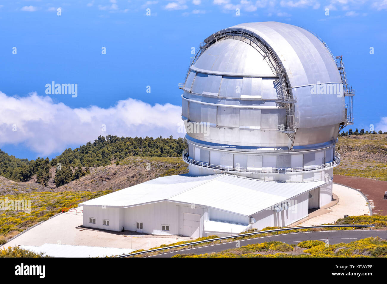Photo Picture of a Modern Scientific Astronomical Observatory Telescope ...