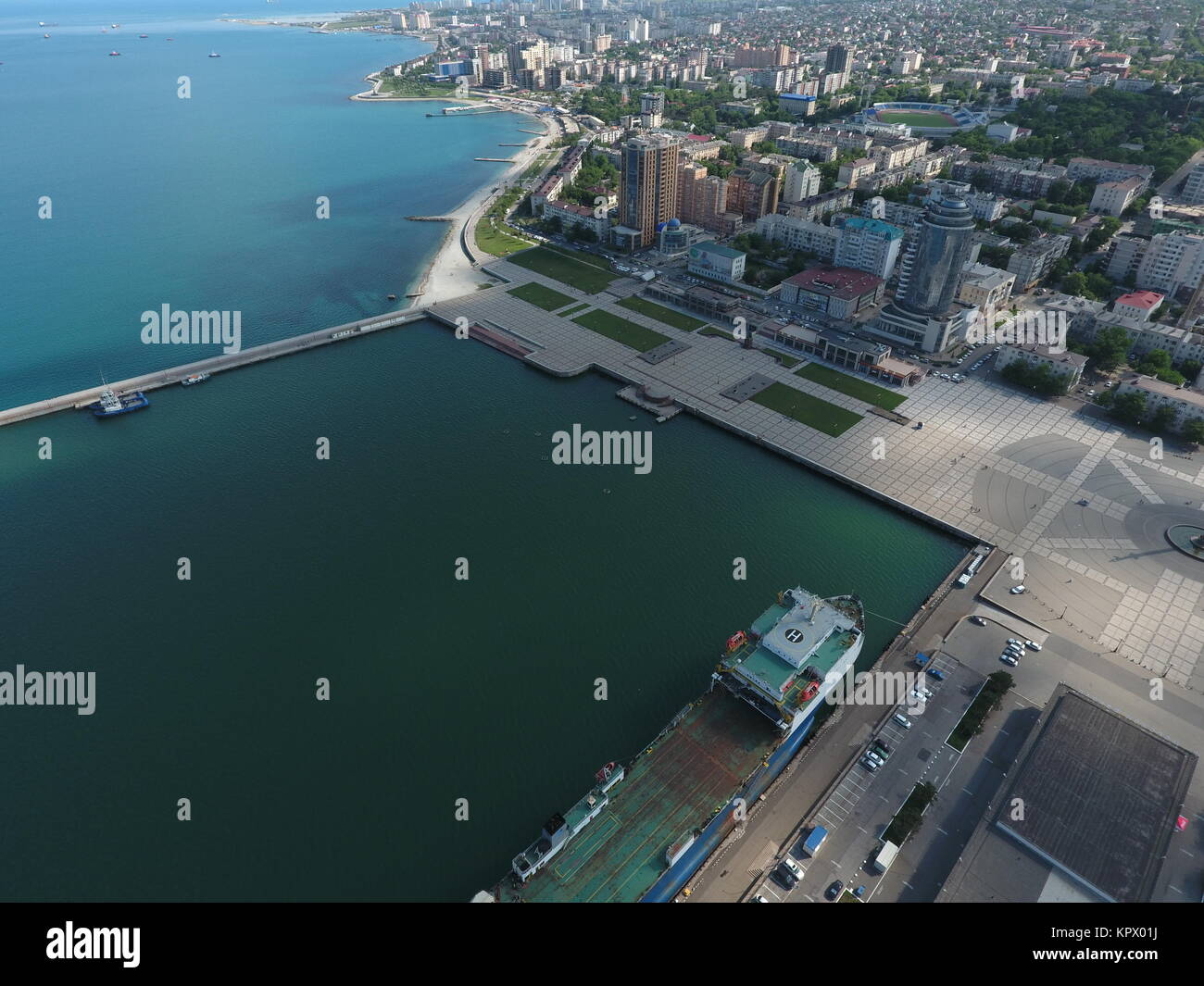 Top view of the marina and quay of Novorossiysk Stock Photo - Alamy