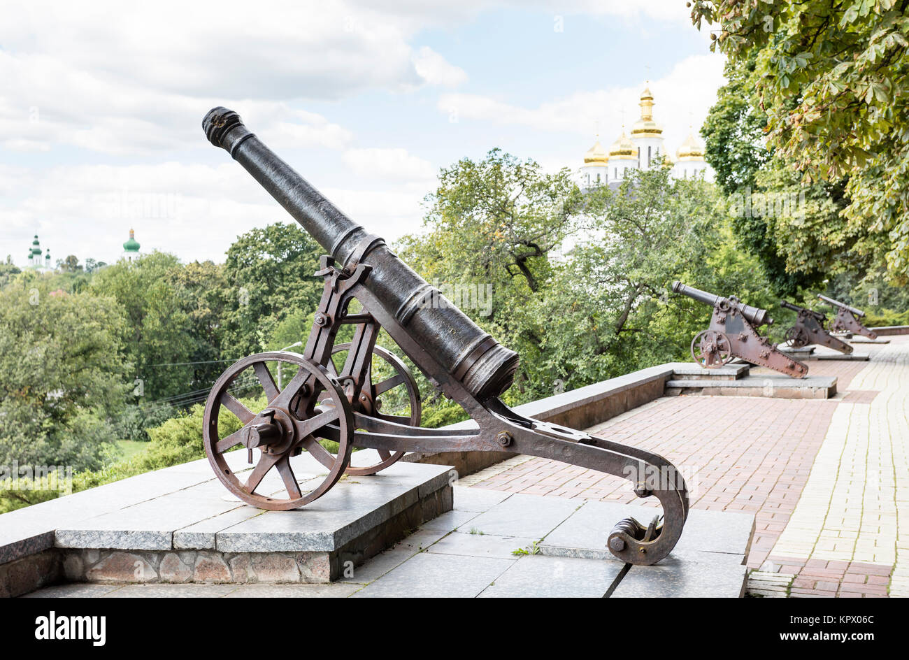 old cannon, Chernigov in Ukraine Stock Photo - Alamy