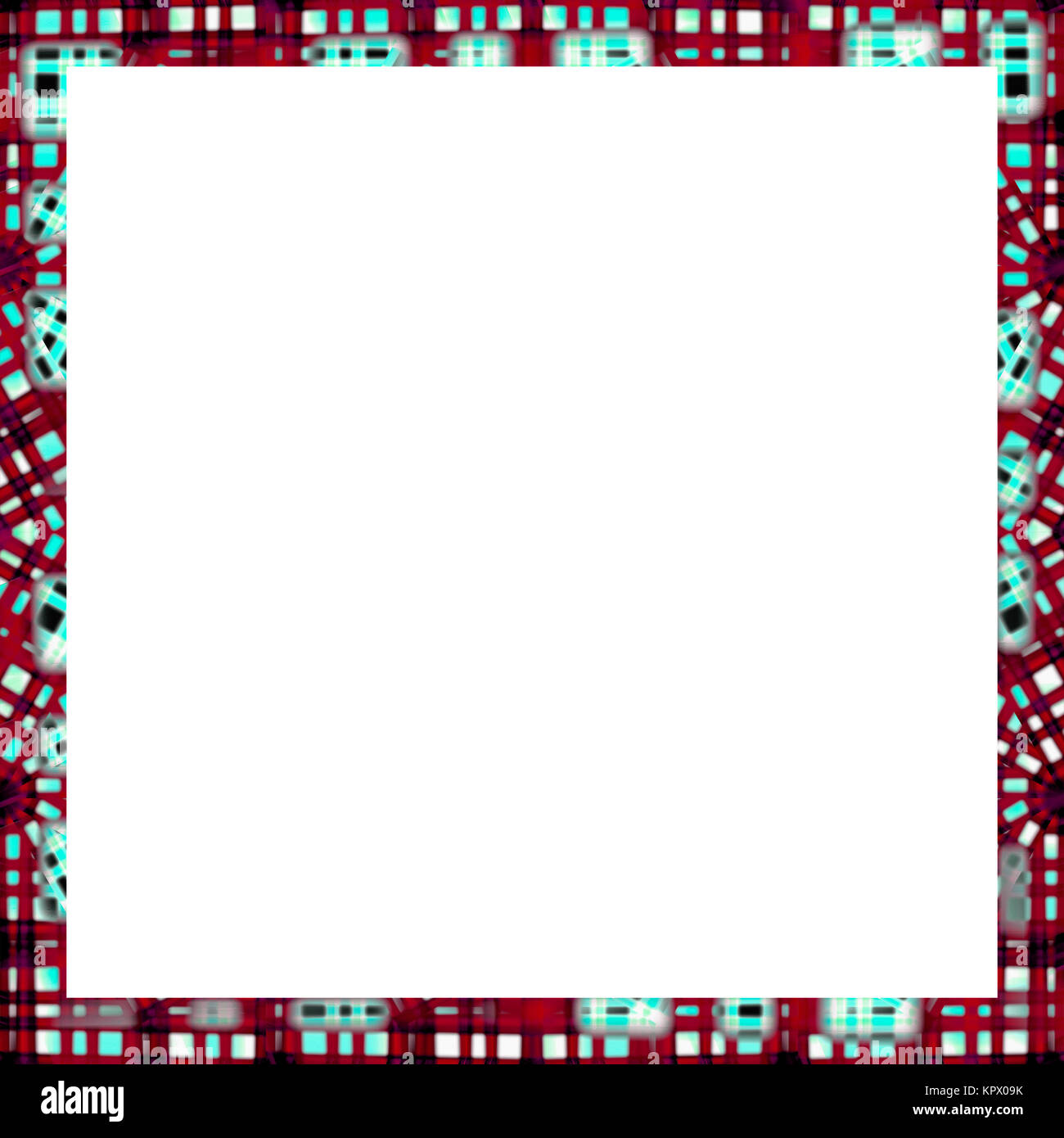 White Background with Pattern Borders Stock Photo - Alamy