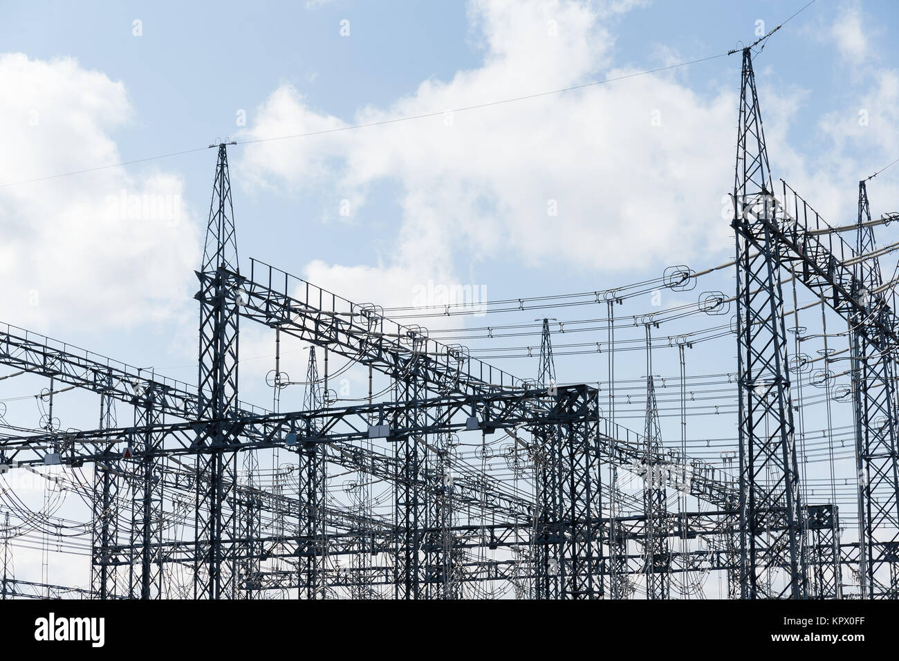 High voltage substation Stock Photo - Alamy