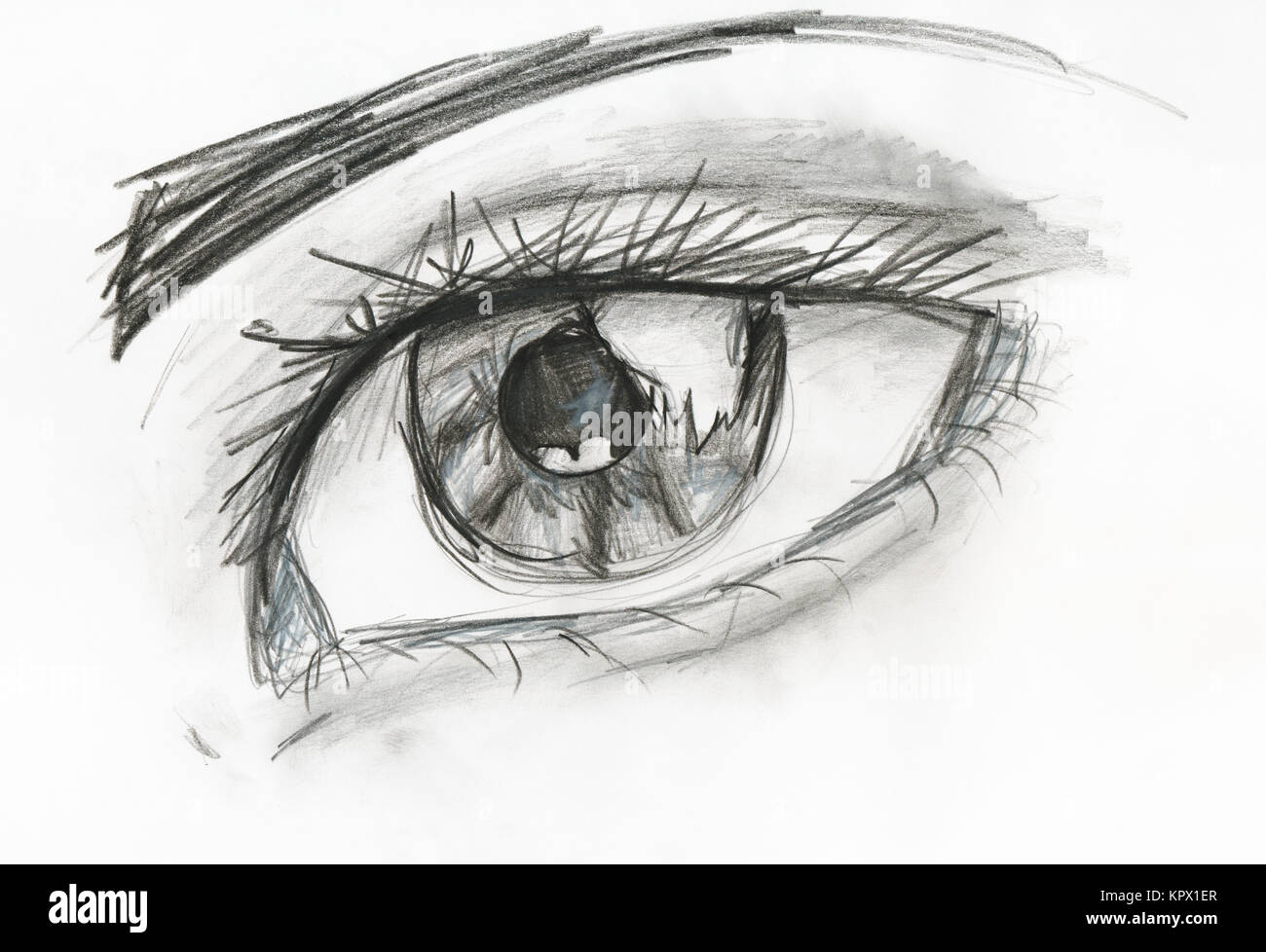 black and white picture of human eye Stock Photo - Alamy