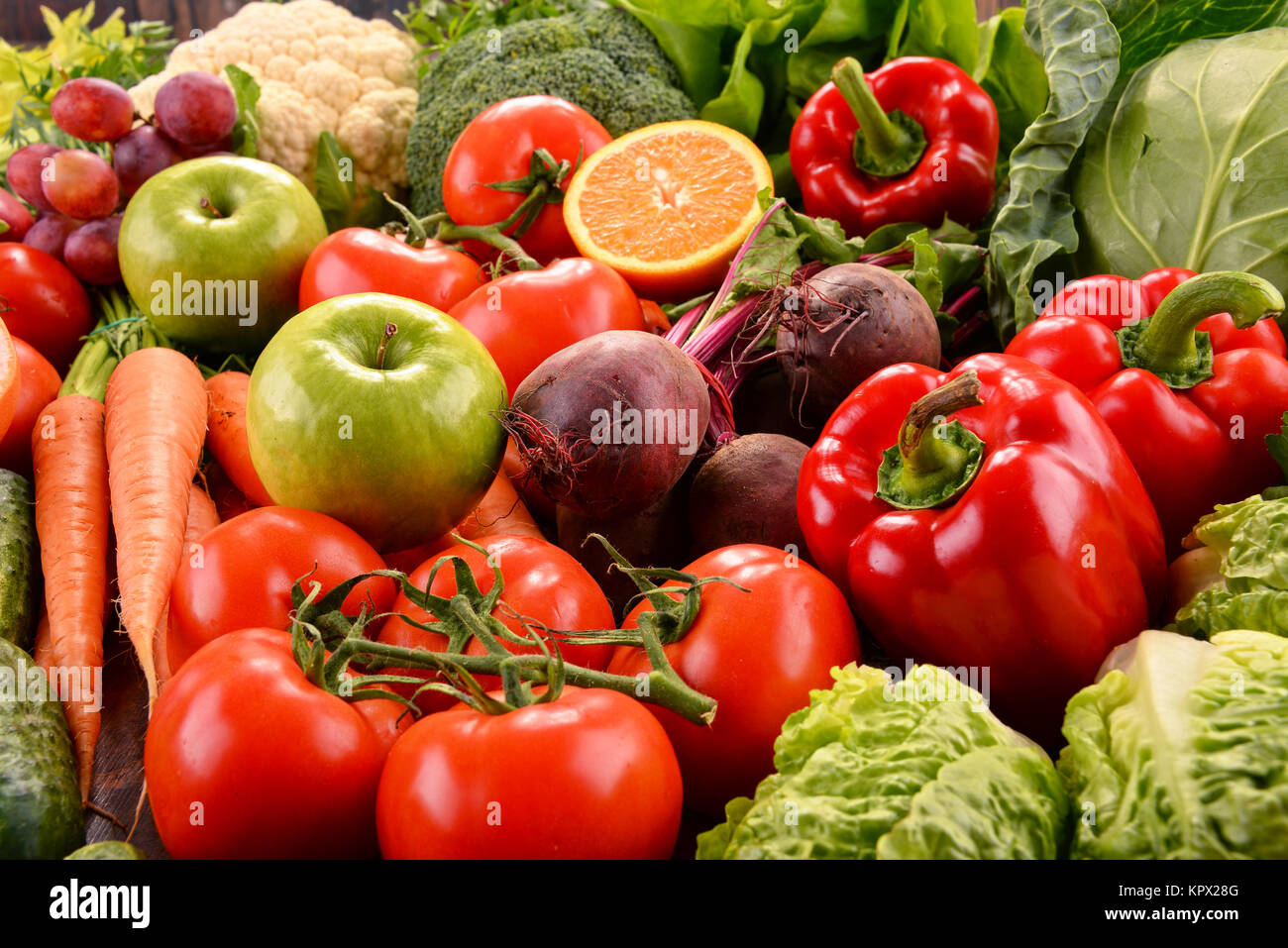 Assorted raw organic vegetables Stock Photo - Alamy