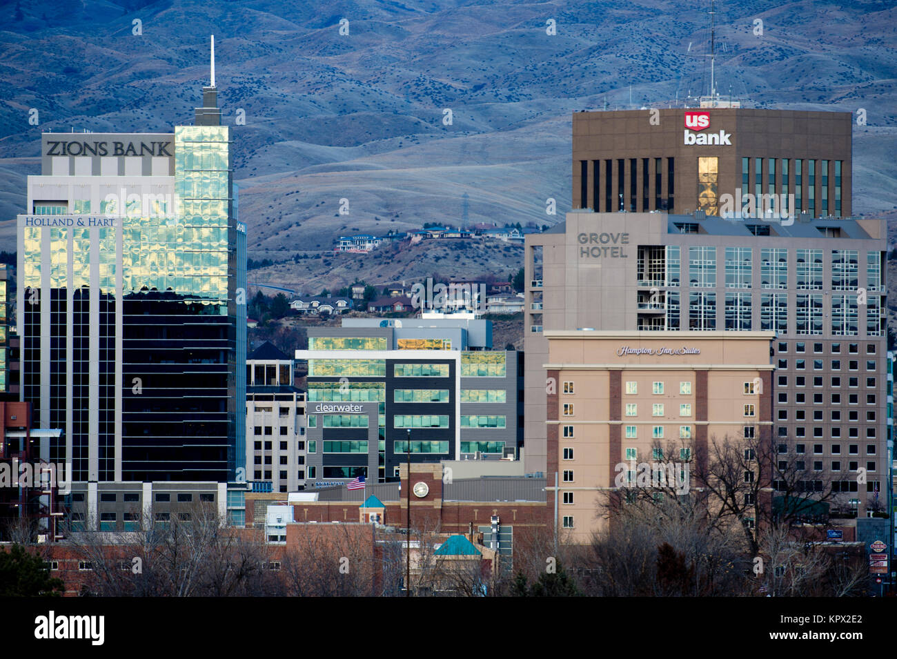 Boise Idaho cityscape in December 2017 Stock Photo - Alamy
