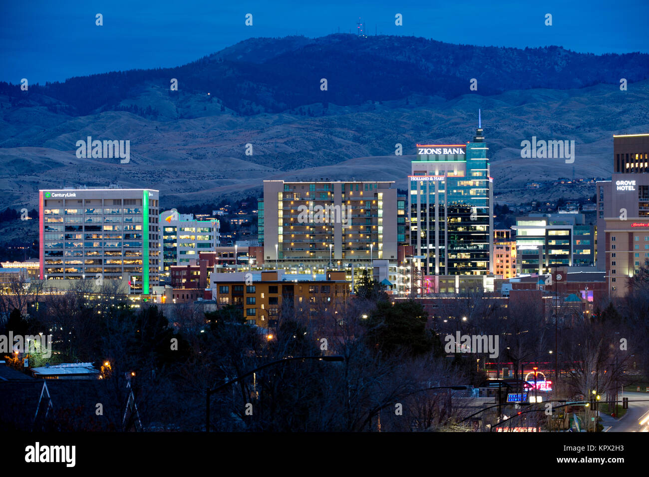 Boise Idaho cityscape in December 2017 Stock Photo - Alamy
