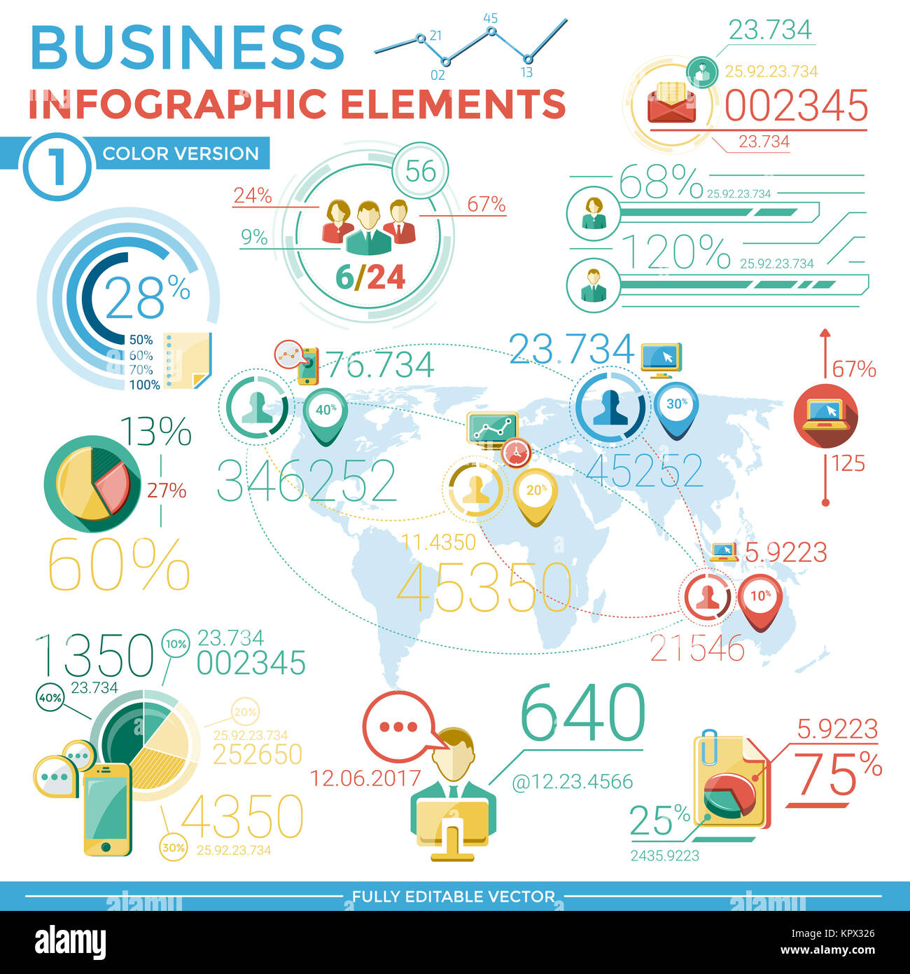 Business Infographic Elements Stock Photo - Alamy