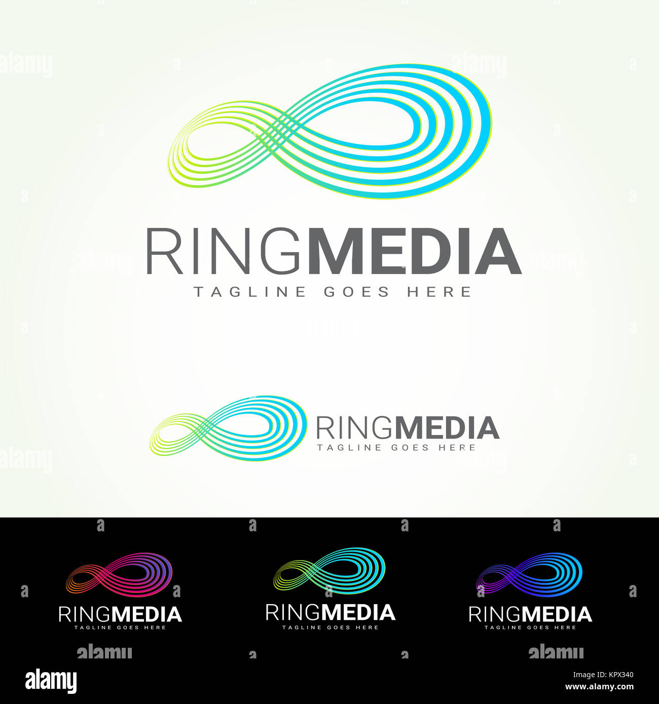 Ring Media Logotype Stock Photo - Alamy
