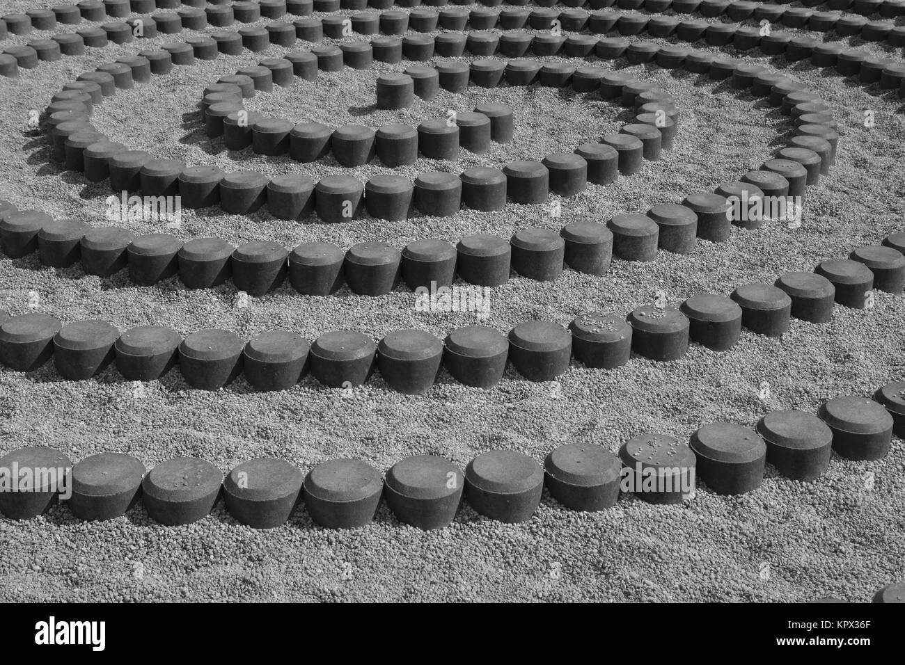 Stone circle maze Black and White Stock Photos & Images - Alamy