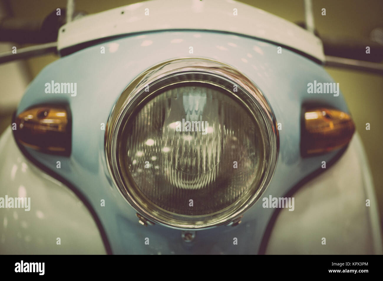 Motorcycle headlight detail Stock Photo - Alamy
