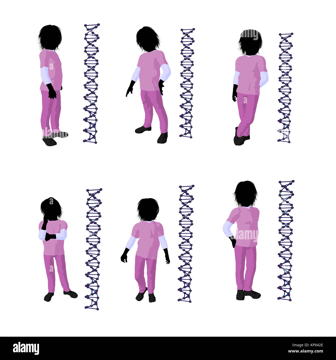 Boy doctor next to dna on a white background Stock Photo - Alamy